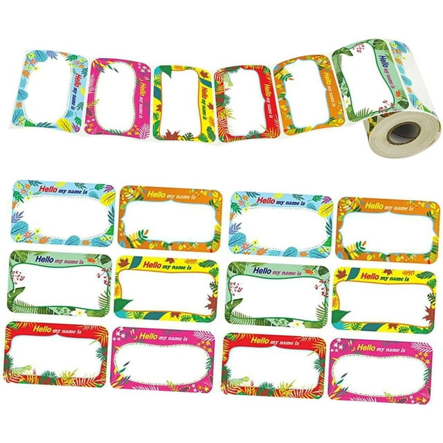 Name Tags 1 Roll color frame name sticker direct thermal sticker labels ...