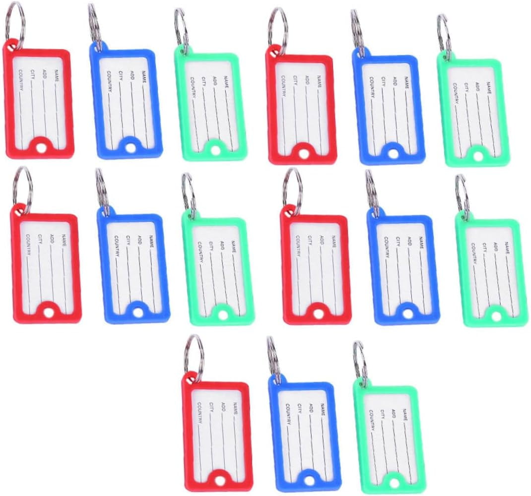 Name Tags 36Pcs Classification Tags Plastic Portable Hotel Key Labels ...