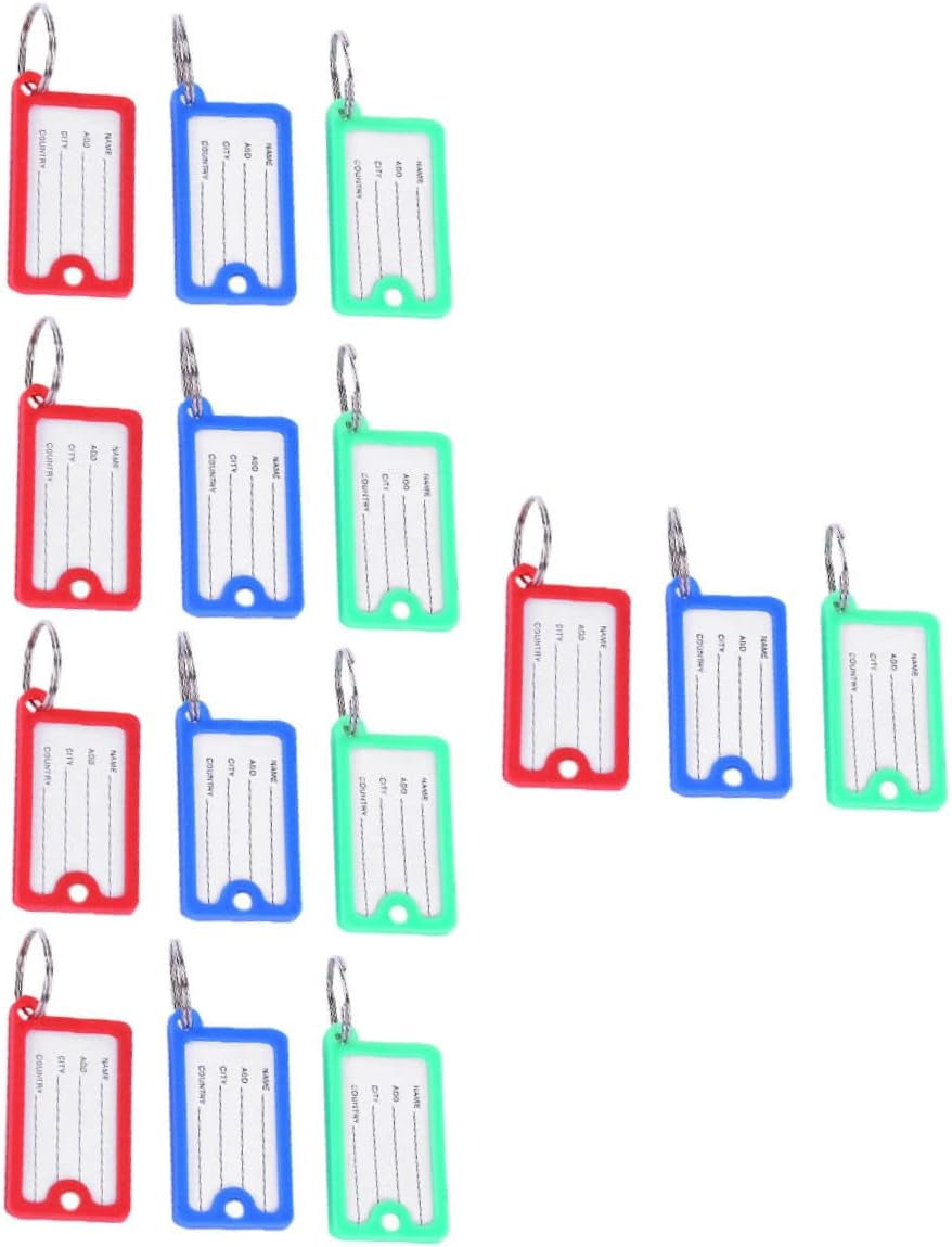 Name Tags 36Pcs Classification Tags Plastic Portable Hotel Key Labels ...
