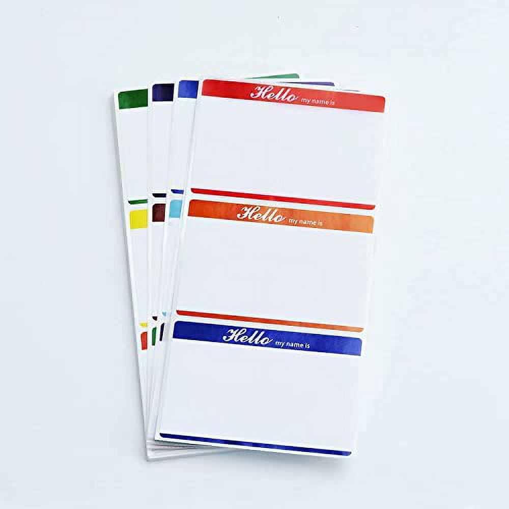 Name Tags Stickers 8 Colors for Office, Meeting, School and Home (Hello ...