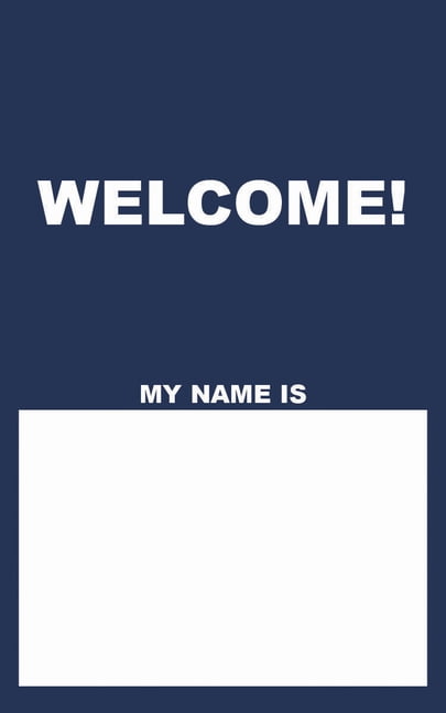 Name Tags: Welcome! - Blue (Package of 50): My Name Is, (Hardcover ...
