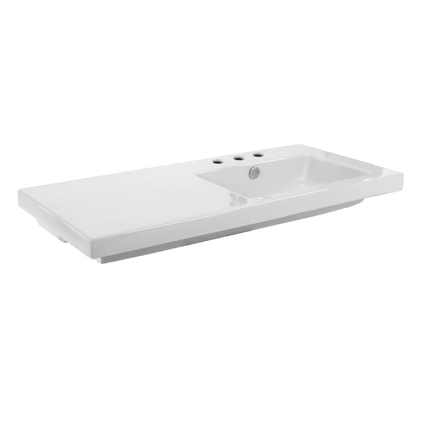 Nameeks Co02011-Three Hole Tecla 39-3/8" Ceramic Wall Mounted / Drop In ...