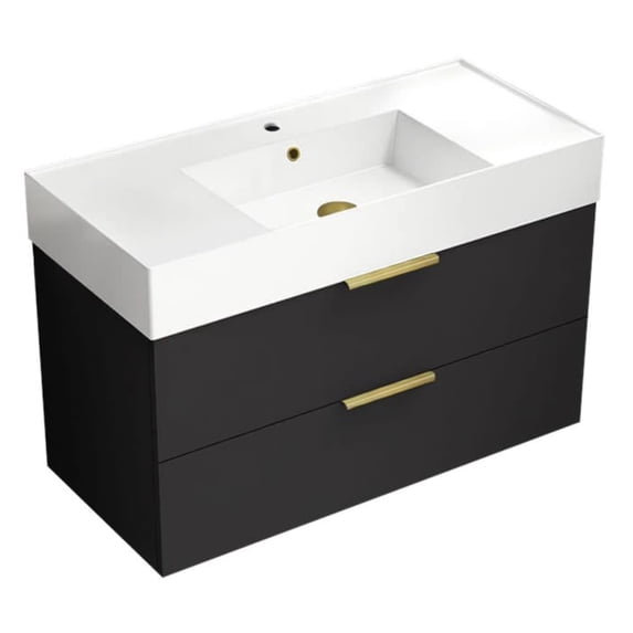 Nameeks Derin-4018-W Derin 40" Wall Mounted Single Basin Vanity Set ...