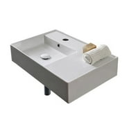 Nameeks Tecla Ceramic Bathroom Sink, Wall Mounted / Drop In, 27-9/16 ...