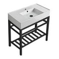 Nameeks Scarabeo 5123-CON2-BLK-One Hole Teorema 2 31-7/8" Rectangular ...