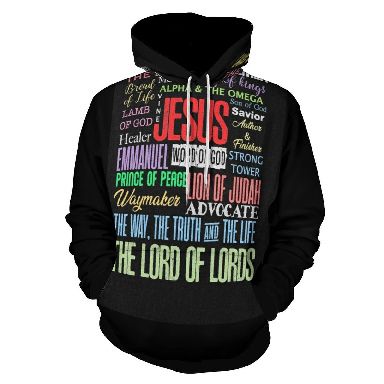 Names of God Lord Jesus Christ - Bible Verse Oversized Hoodies for ...