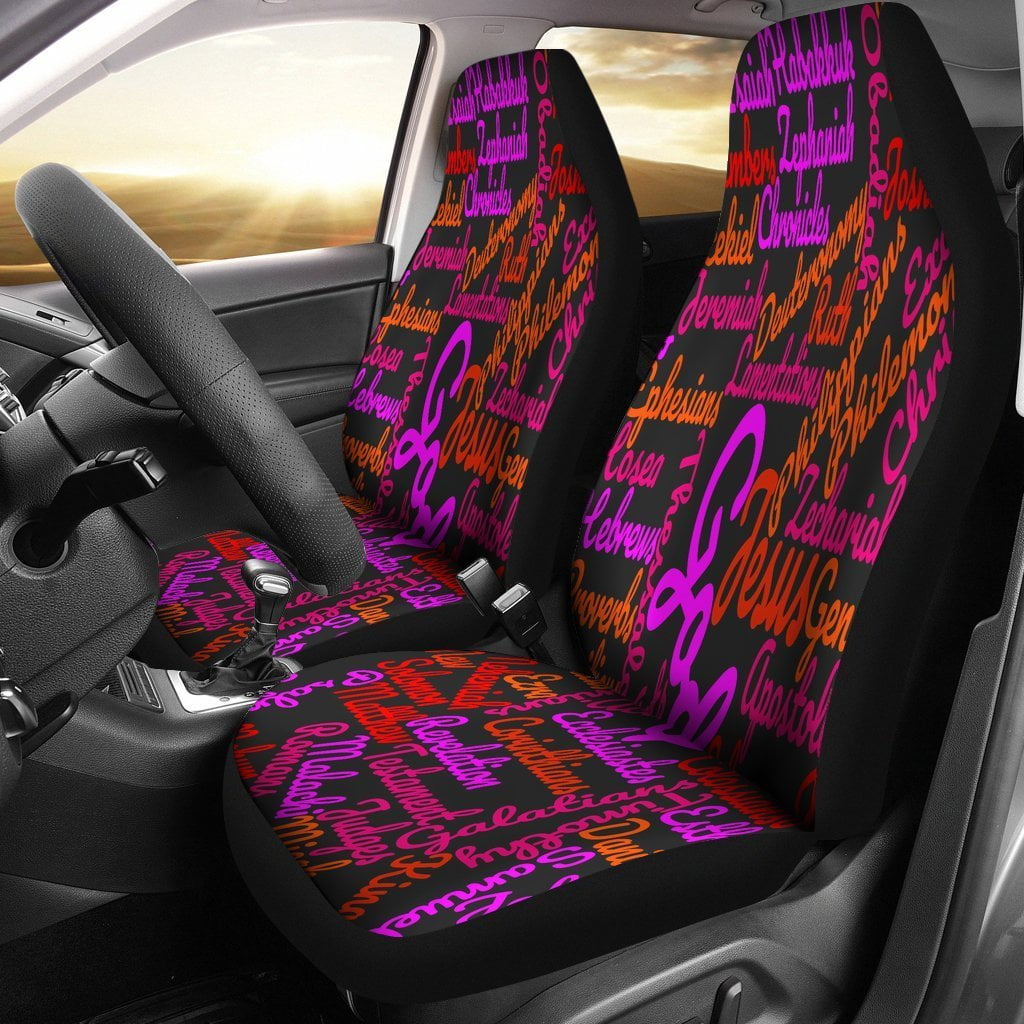 Names Of Jesus Car Seat Covers 184610 Pack of 2 Universal Front Seat ...