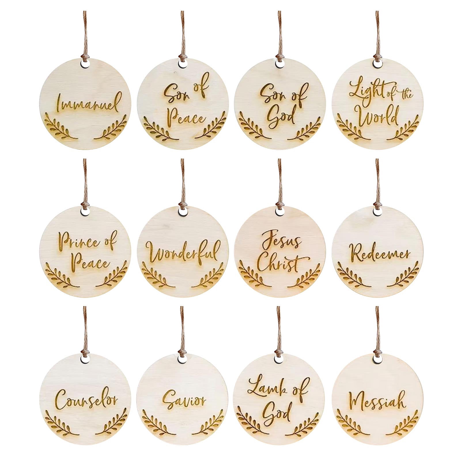 Names of Advent Ornament Set Christmas Advent DIY Advent Activity ...