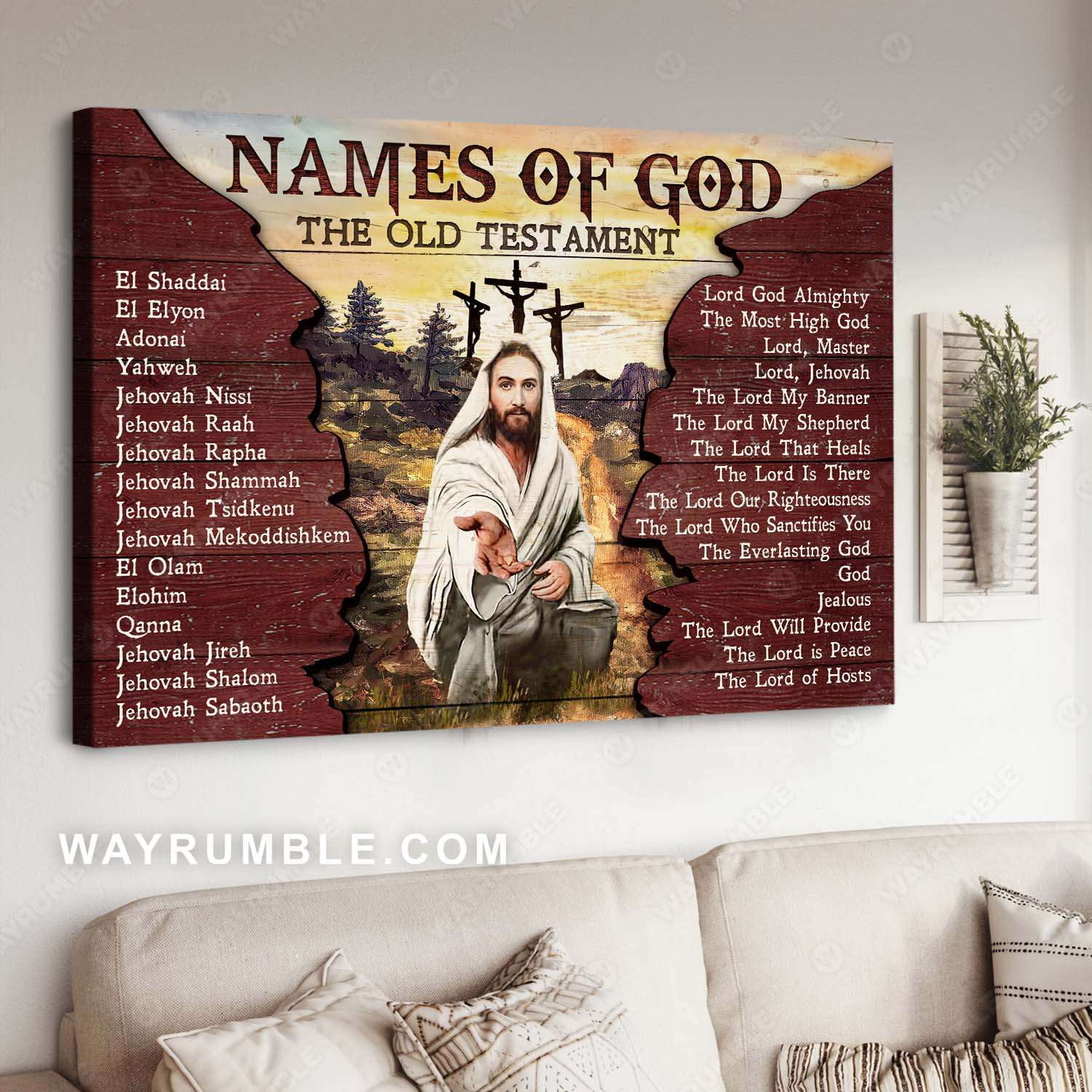 Names of God, Jesus painting, The old testament - Jesus Landscape ...