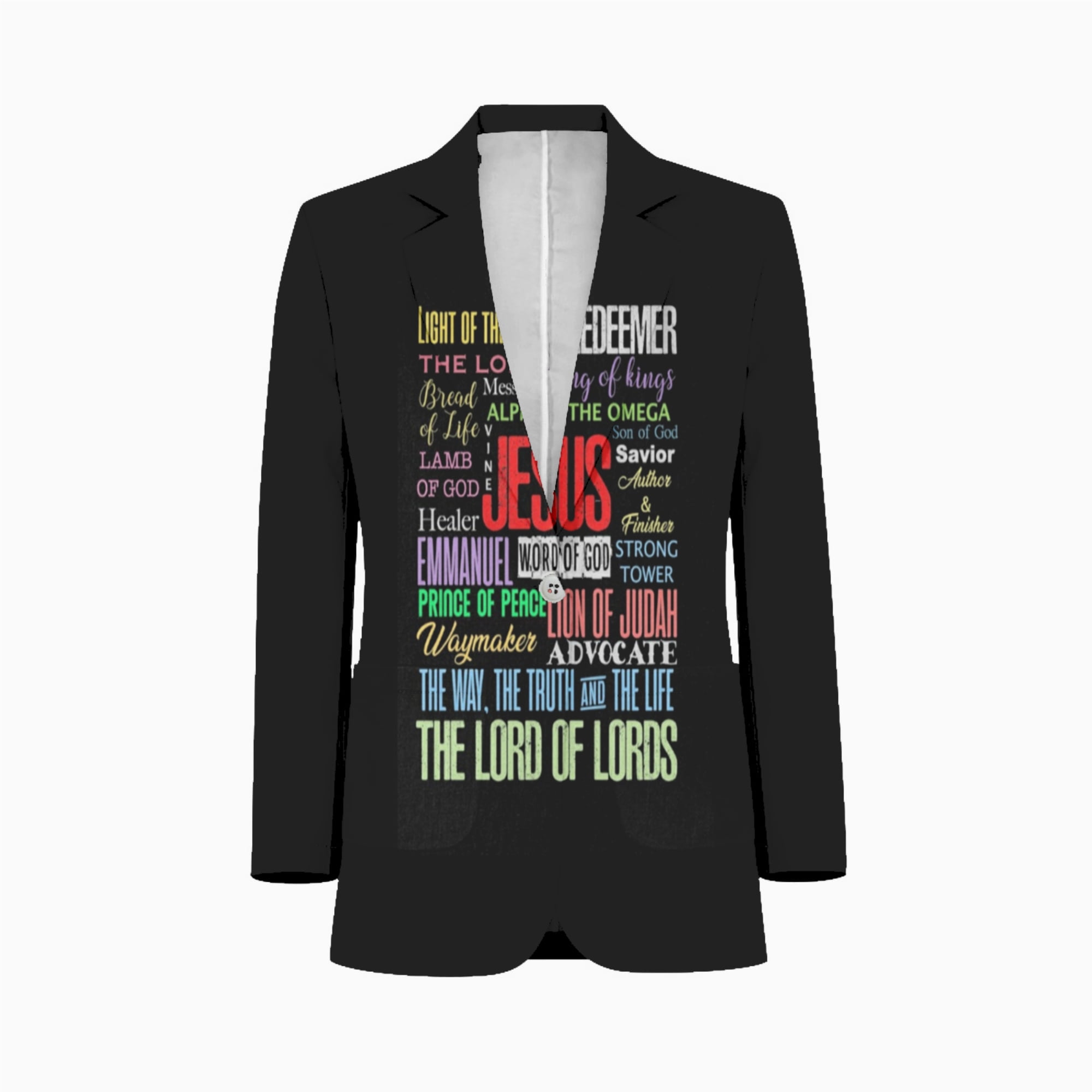 Names of God Lord Jesus Christ - Bible Verse Customized Men's Suits ...