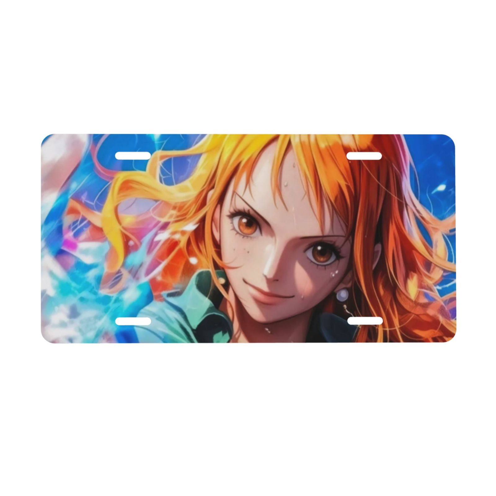 Nami One Piece License Plate, Car Front License Plates With 4 Holes ...