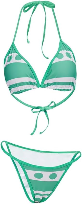 Nami Sexy Green Swimsuit Nami Bikini Two-Piece Set Swimwear Women Girls ...