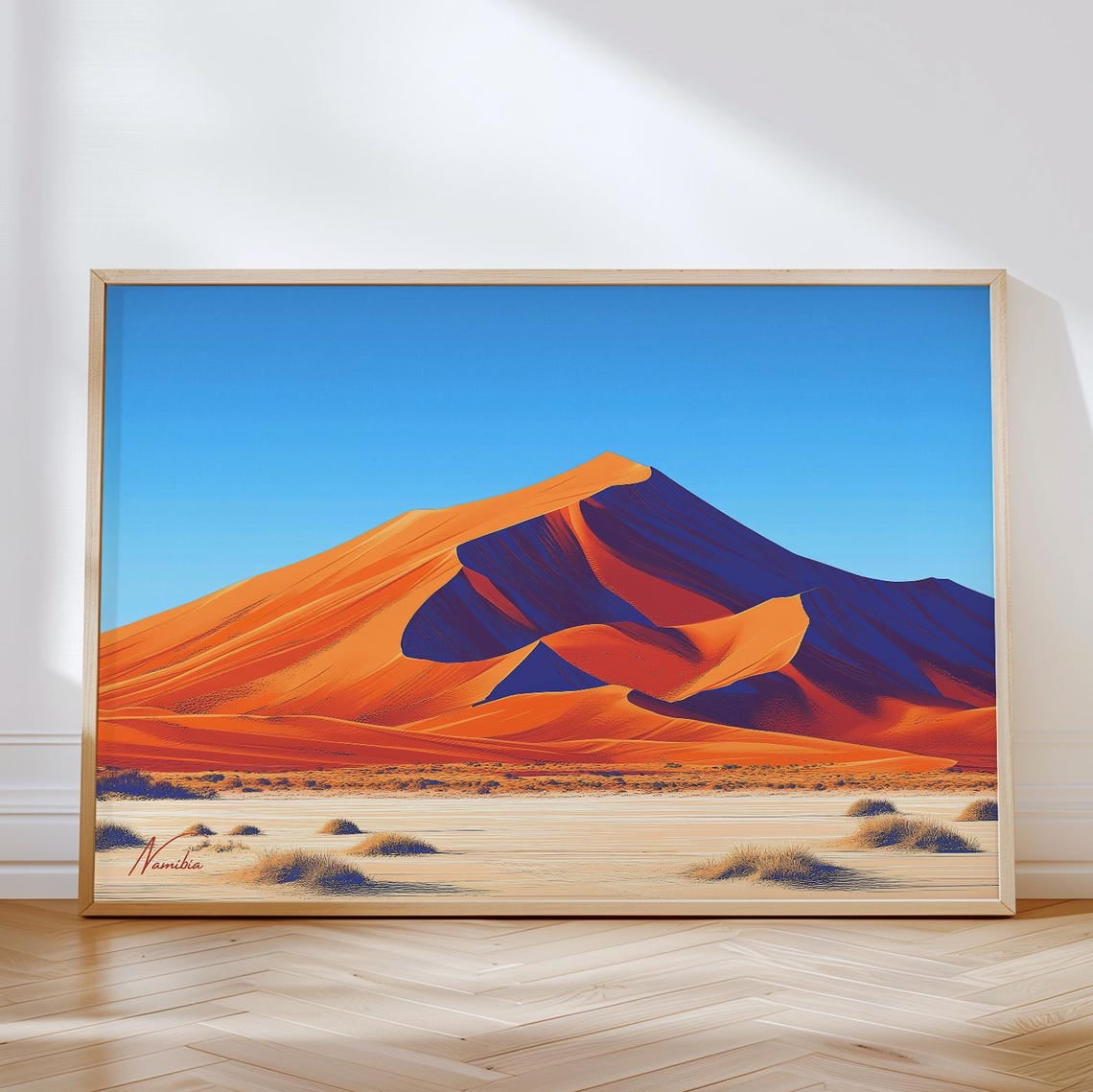 Namib Desert Horizontal Travel Print - Namibia Wall Art Framed Poster ...