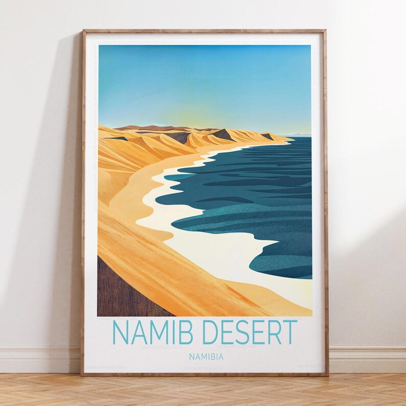 Namib Desert Namibia Poster – Africa Print, Namibia Wall Art, Travel ...