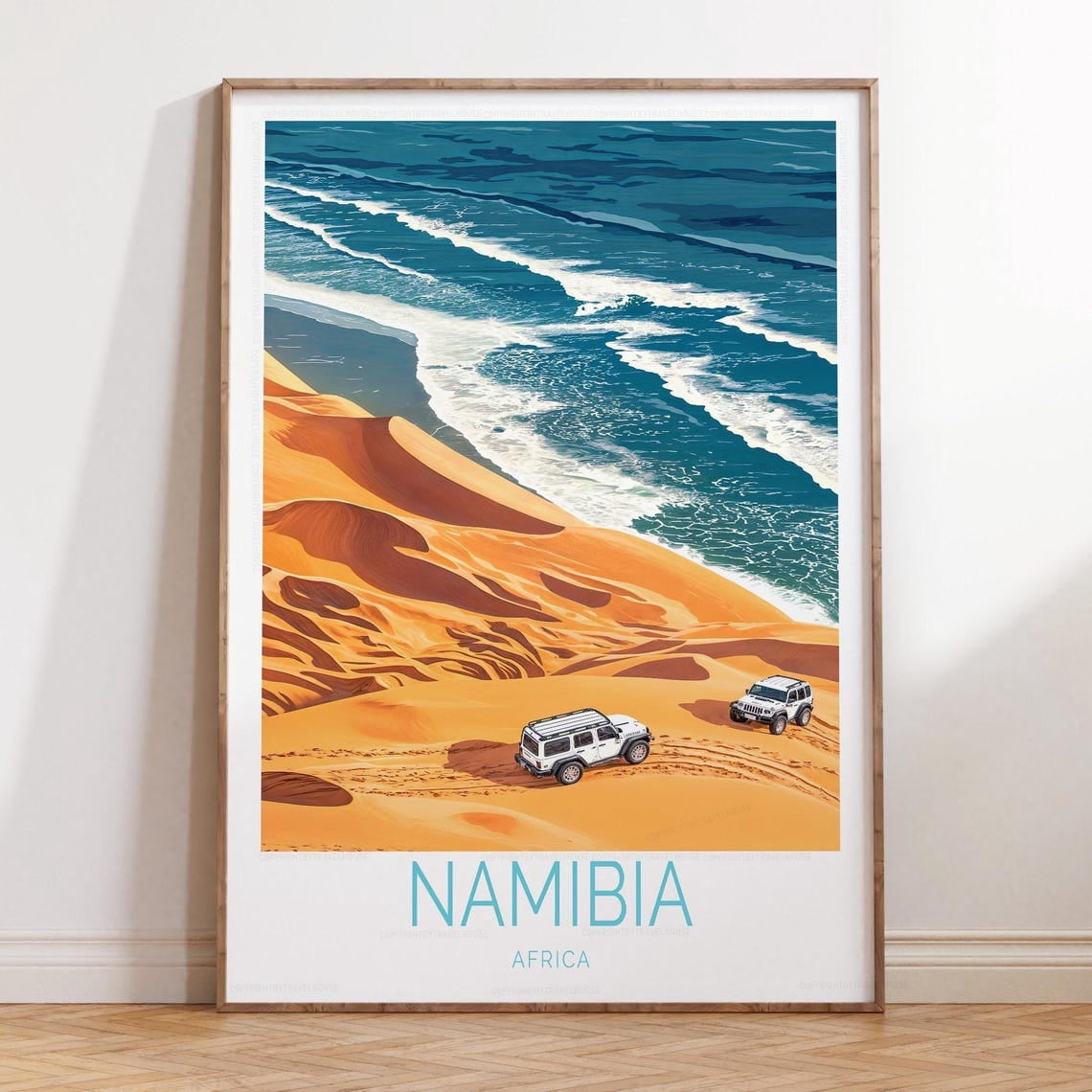 Namibia Africa Housewarming Travel Scenery Wall Art V2, Unframed Canvas ...