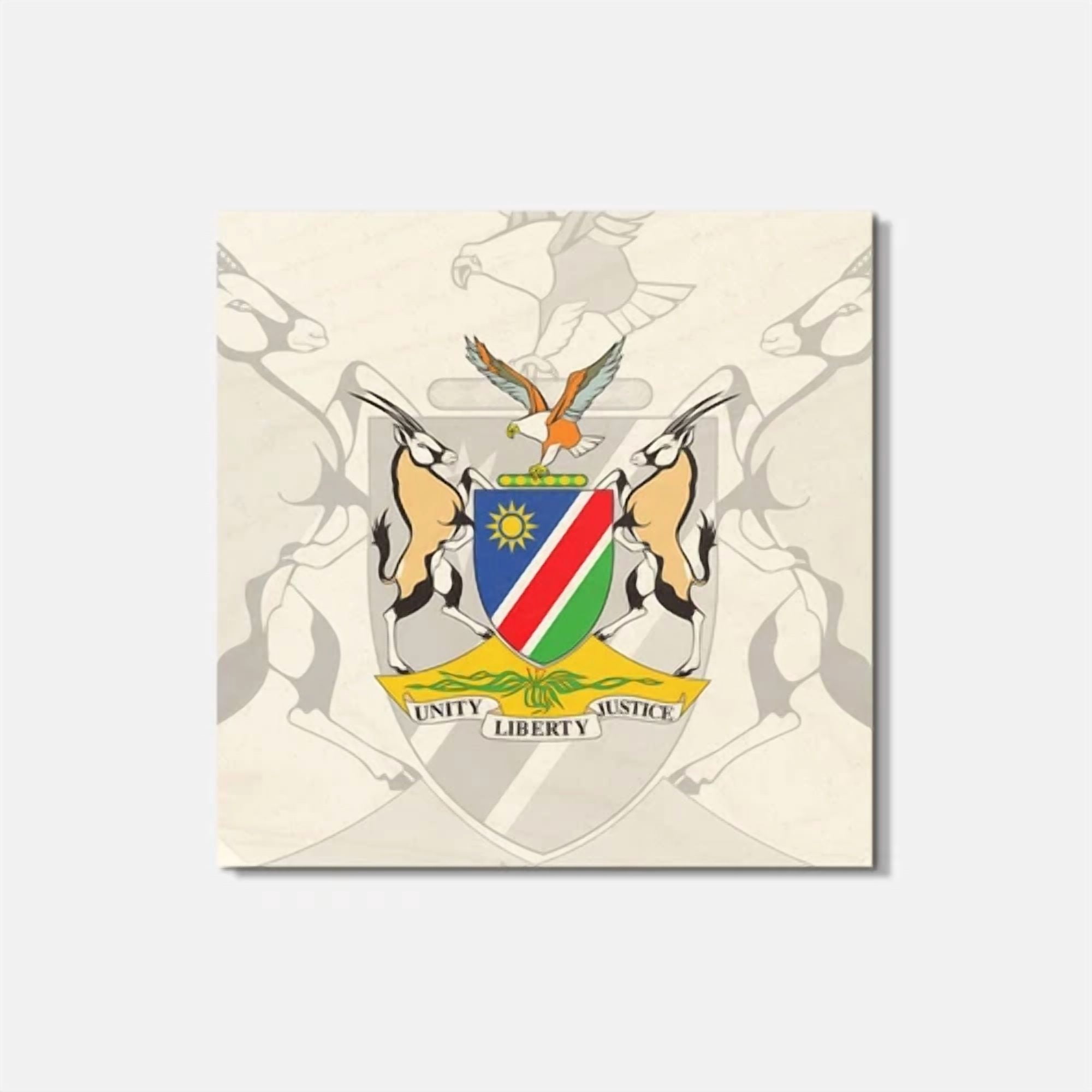 Namibia Coat Of Arms 4'' X 4'' Square Wooden Coaster - Walmart.com