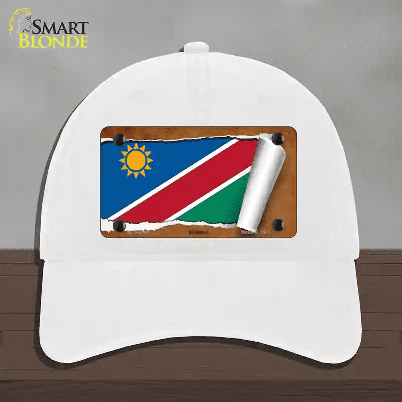 Namibia Flag Scroll Novelty License Plate Hat Unconstructed Cotton ...