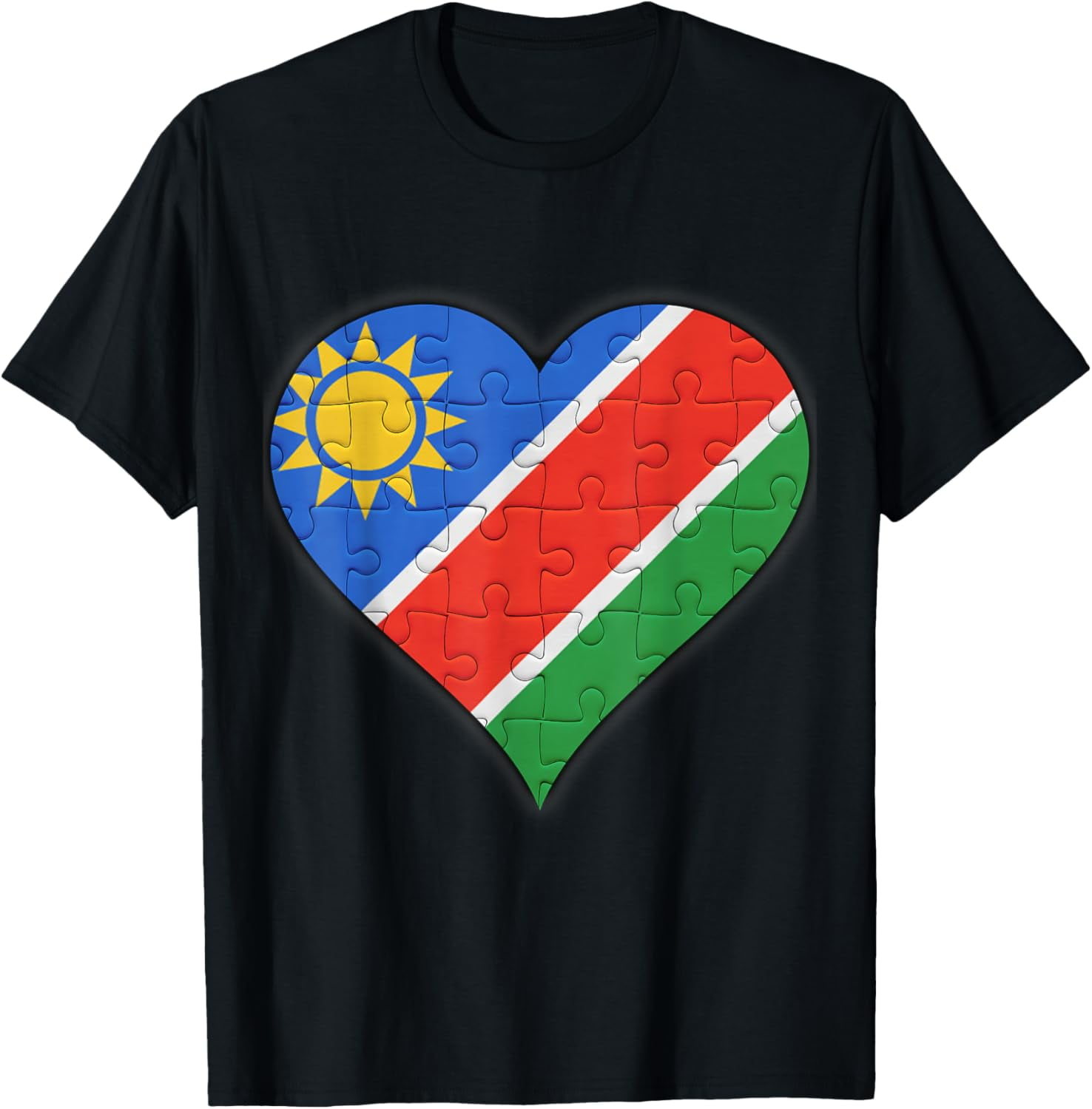 Namibia Namibian Flag Heart T-Shirt - Walmart.com