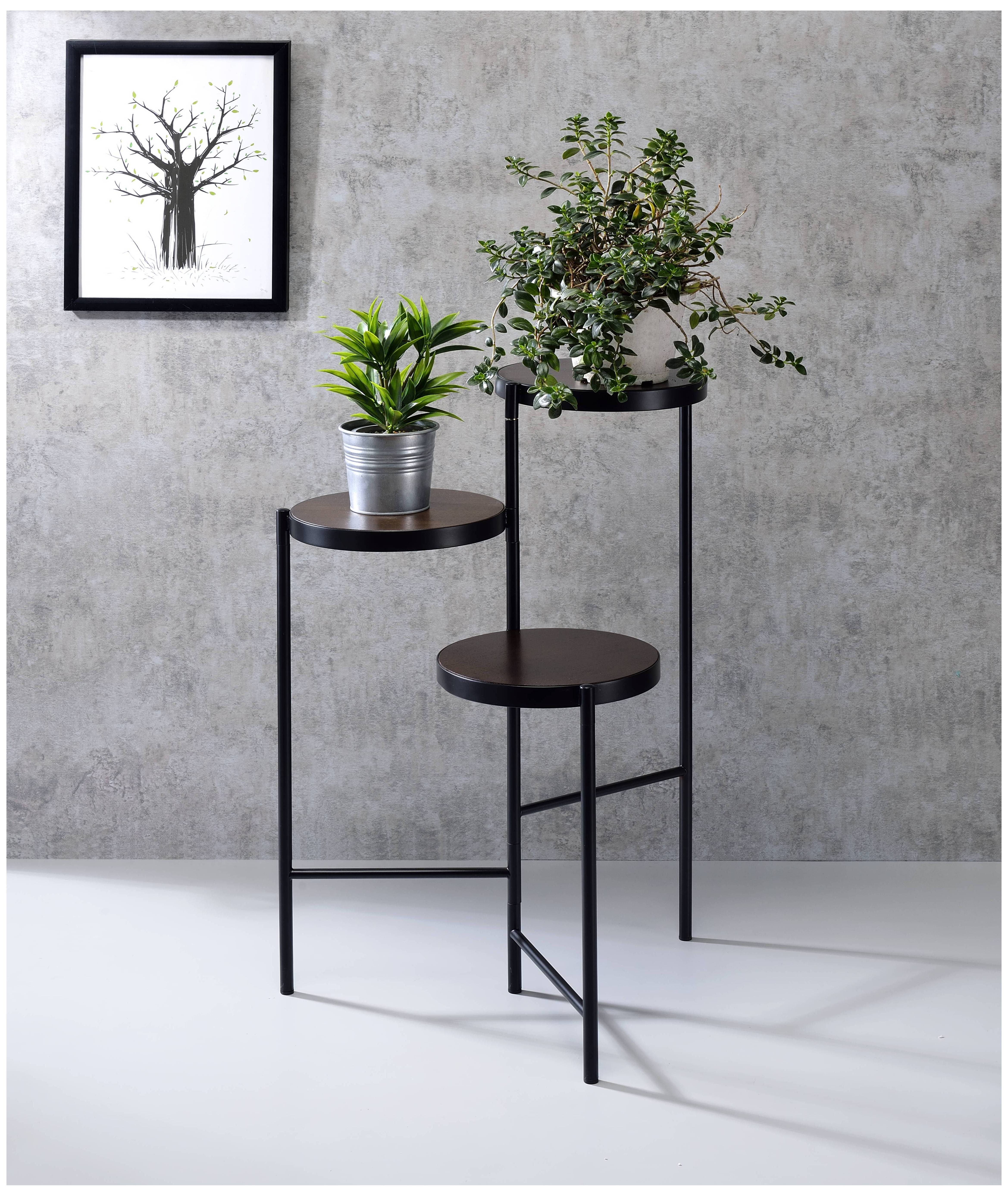 Namid Black Finish Plant Stand Black + Metal - Walmart.com
