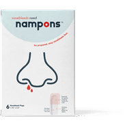 Nampons Nosebleed Stoppers, Nasal Plugs with Clotting Agent, First Aid Kit, 3 Count HSA/FSA ...