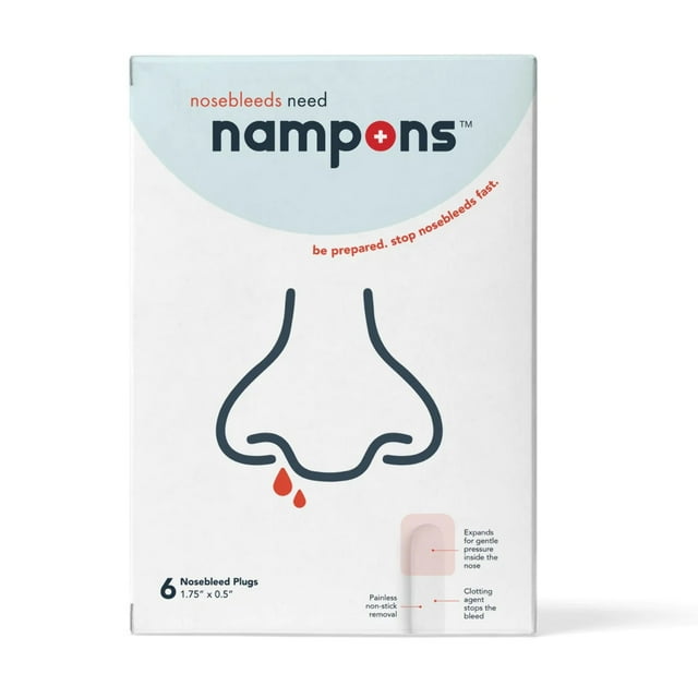 Nampons™ Fast-Acting Nose Strips, 6 pack - Hypoallergenic with Clotting ...