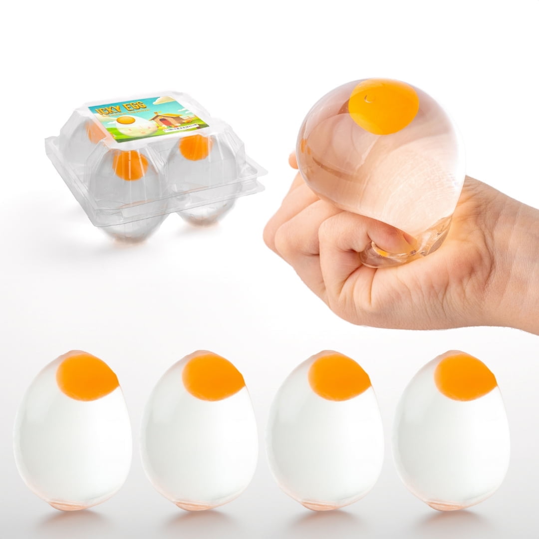 Namre' 4-Pack Easter Egg Splat Balls | Toy for Kids & Adults | Stress ...
