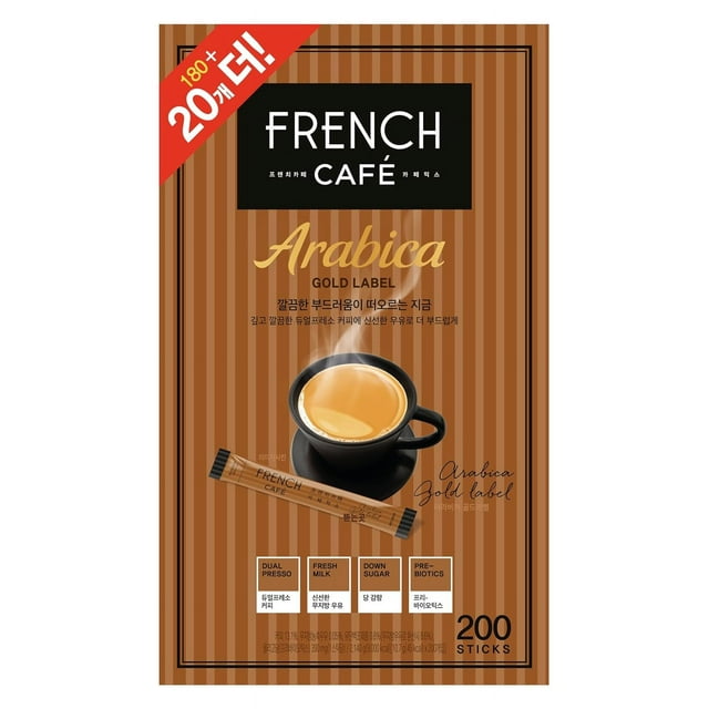 Namyang French Cafe Arabica Gold Label Instant Coffee Mix (200 sticks ...