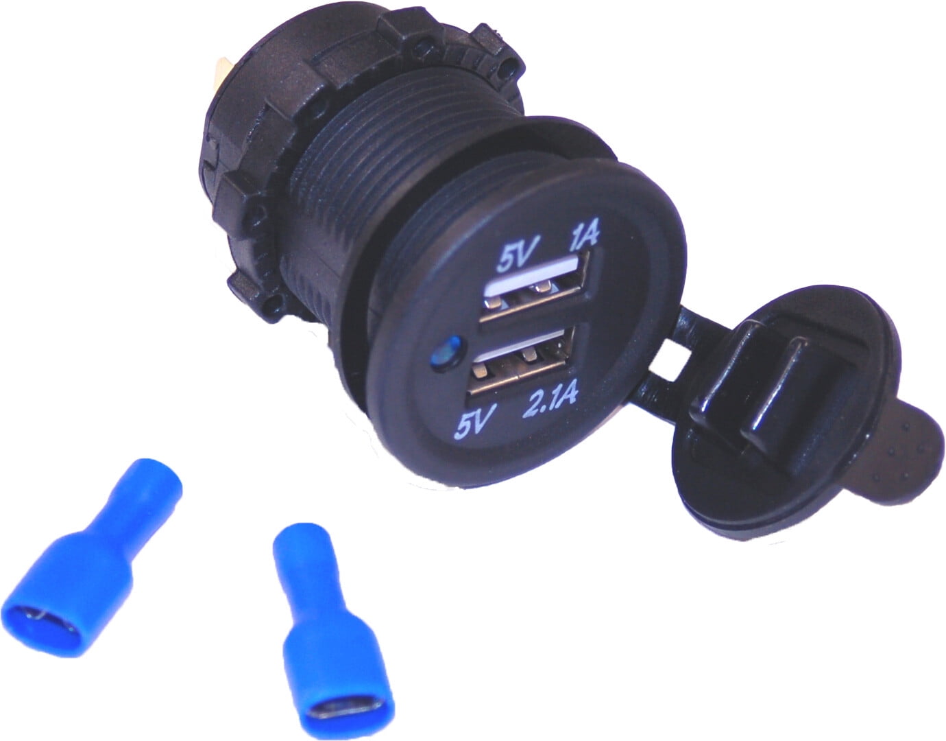 NAMZ Dual USB Charging Port Panel Mount w/O-Ring & Lock Nut - Walmart.com