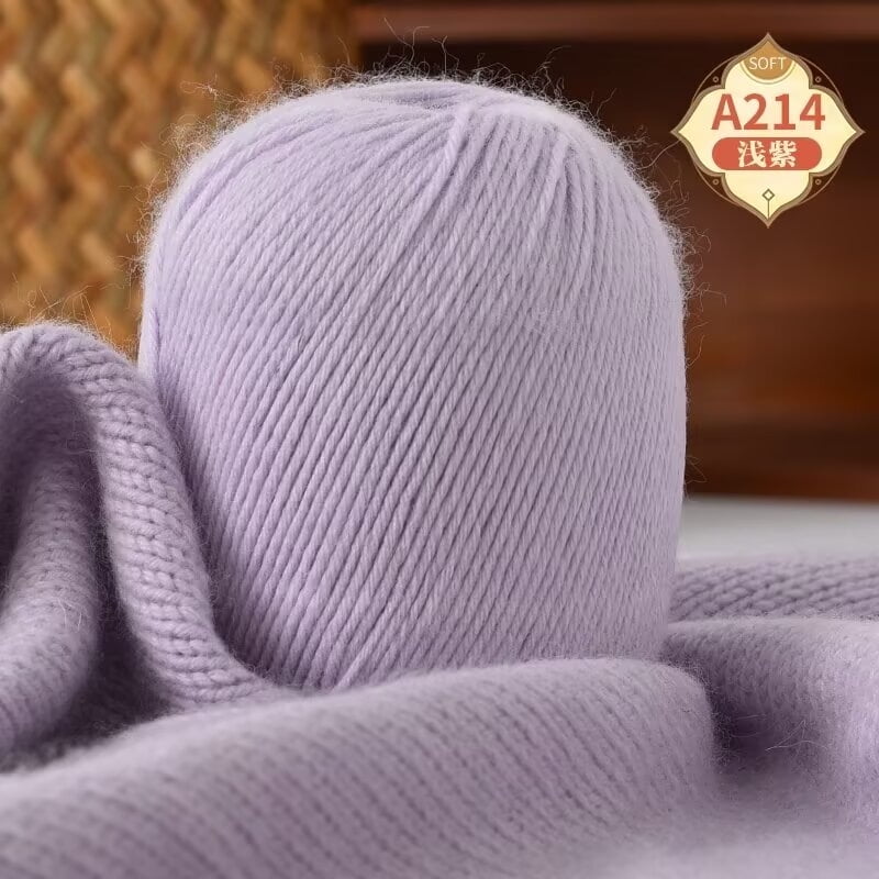 Namzi , 1 Roll Wool for Knitting 6 Shares, light purple High Quality ...
