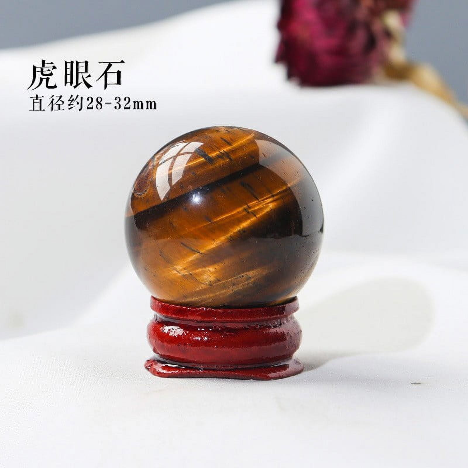 Namzi 1 brown natural crystal original stone ball with base, planetary ...