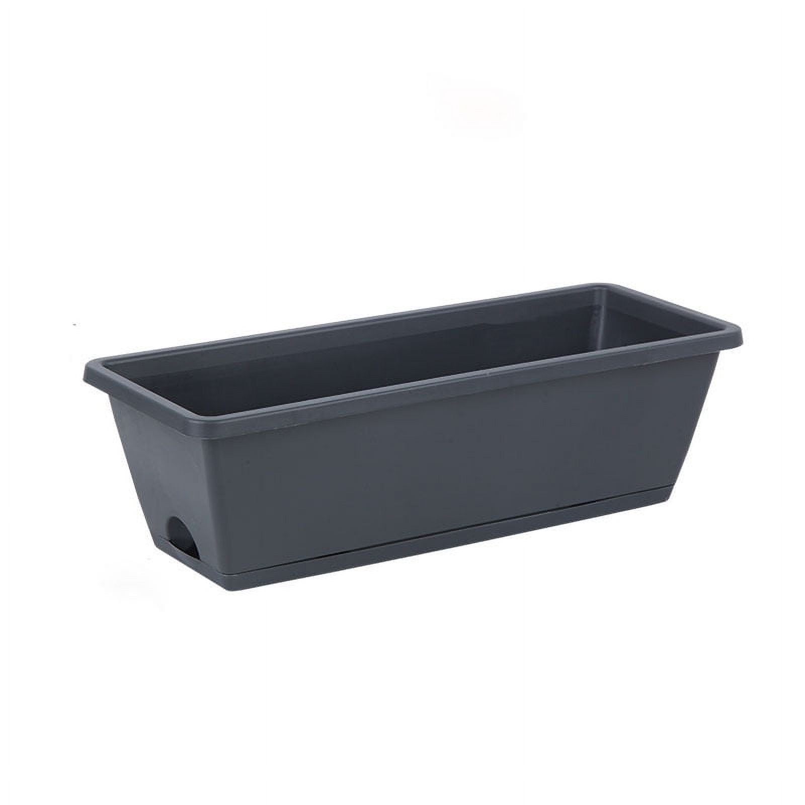 Namzi 1 piece dark gray thick lazy plastic planting trough balcony home ...