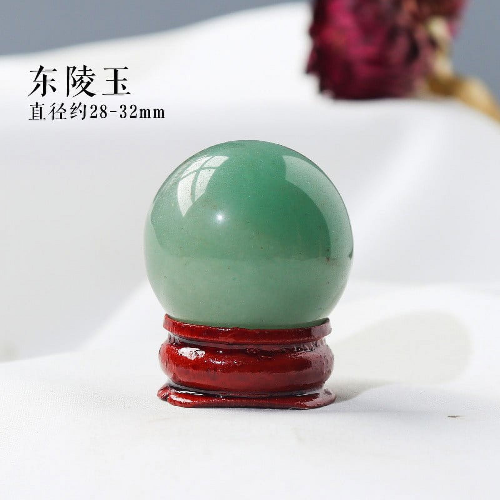 Namzi 1 piece green natural crystal original stone ball with base ...