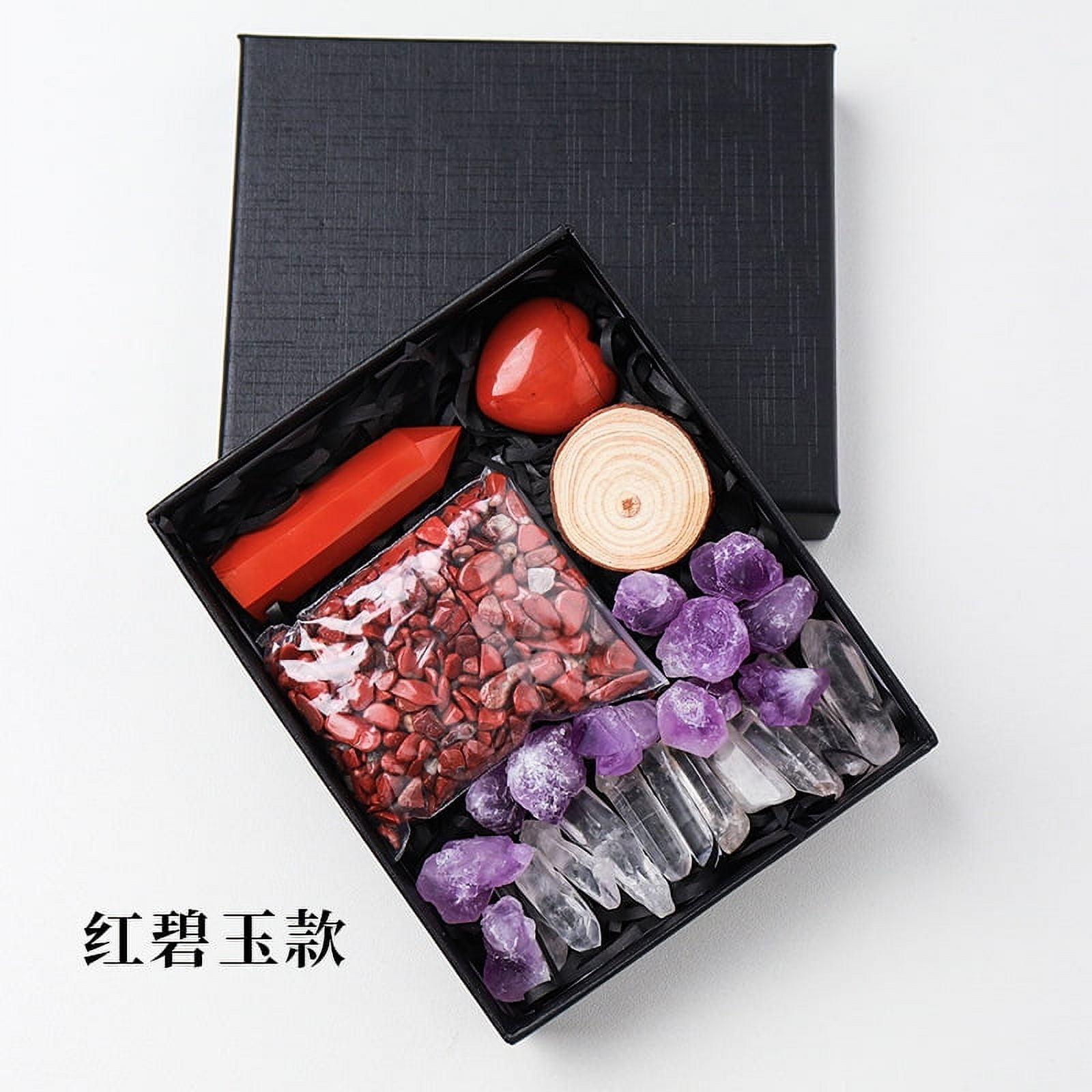 Namzi 1 piece red natural crystal raw stone crystal hexagonal prism ...