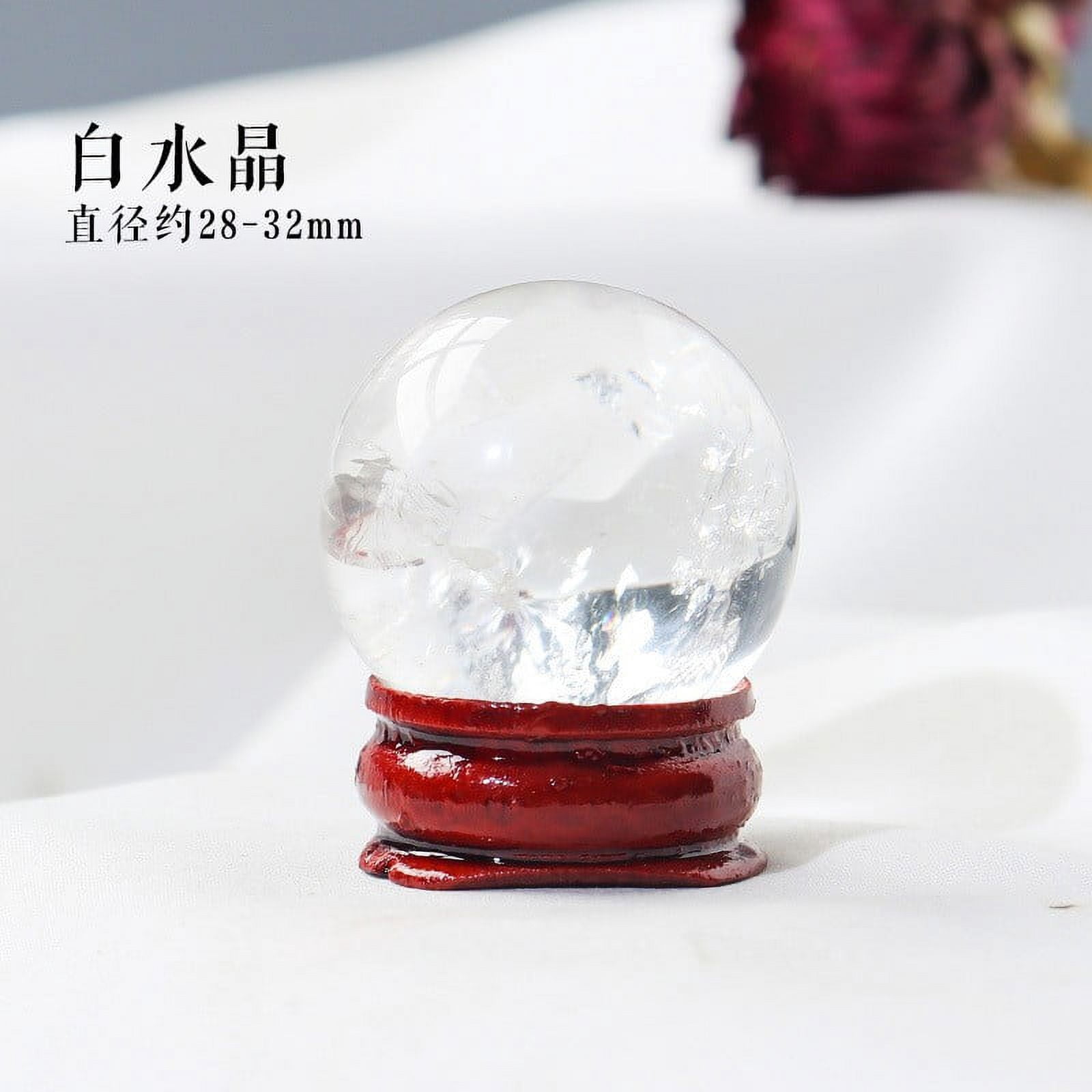 Namzi 1 piece white natural crystal original stone ball with base ...