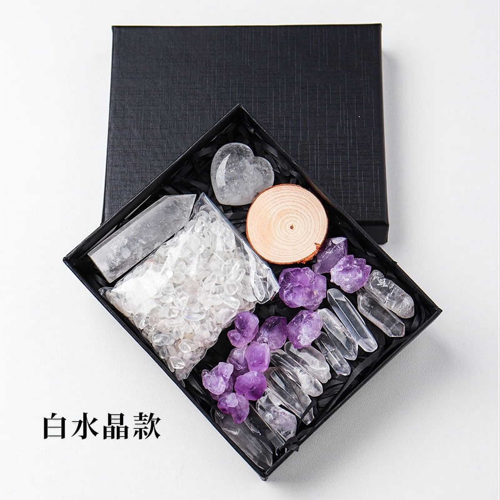 Namzi 1 piece white natural crystal raw stone crystal hexagonal prism ...
