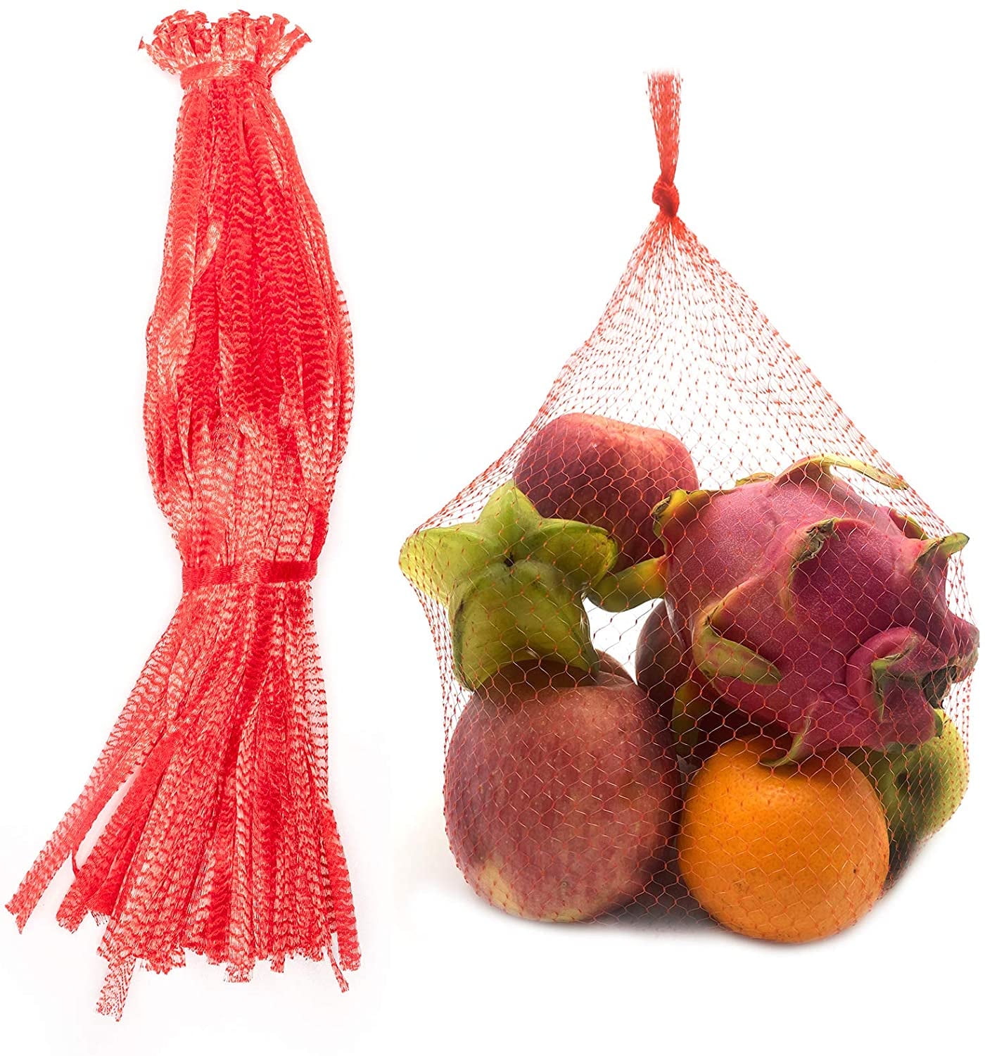 Namzi 100Pcs Red Onion Reusable Mesh bags, Shellvcase Reusable Produce ...