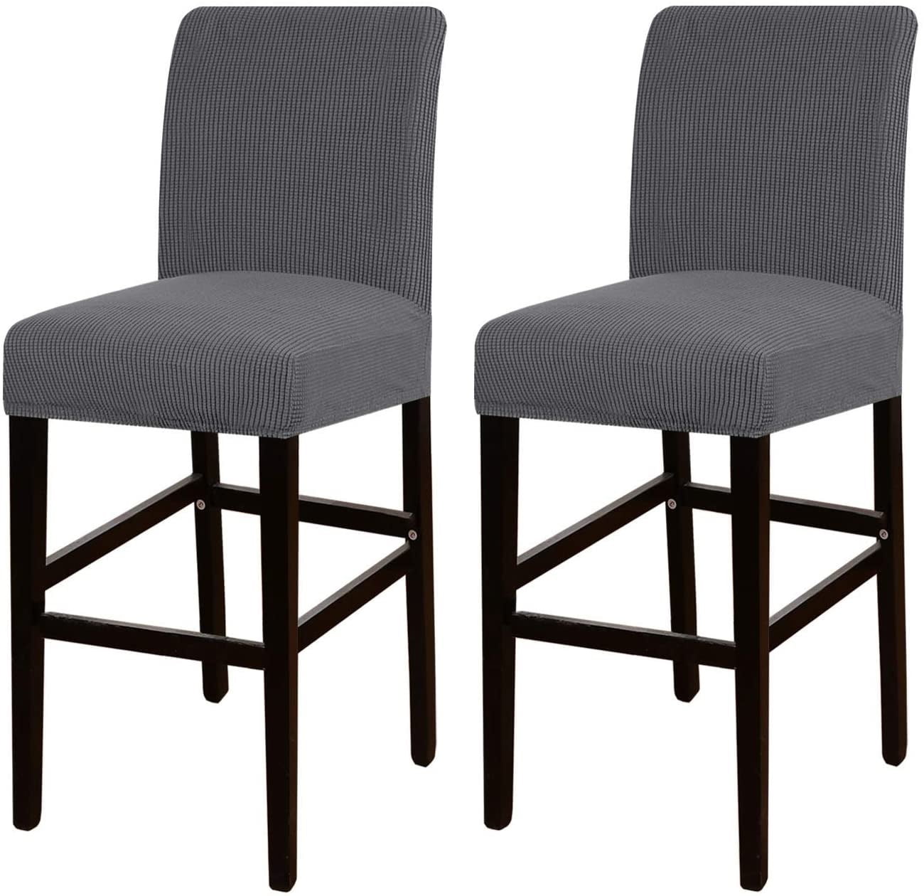 Namzi 2 Pack Stretch Bar Stool Covers Pub Counter Stool Chair Covers ...