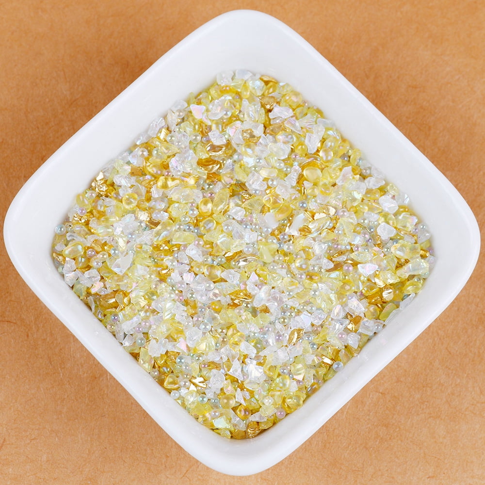 Namzi 20g Crushed Glass Chips Multi-Color Glitter Stones for Nail Art ...