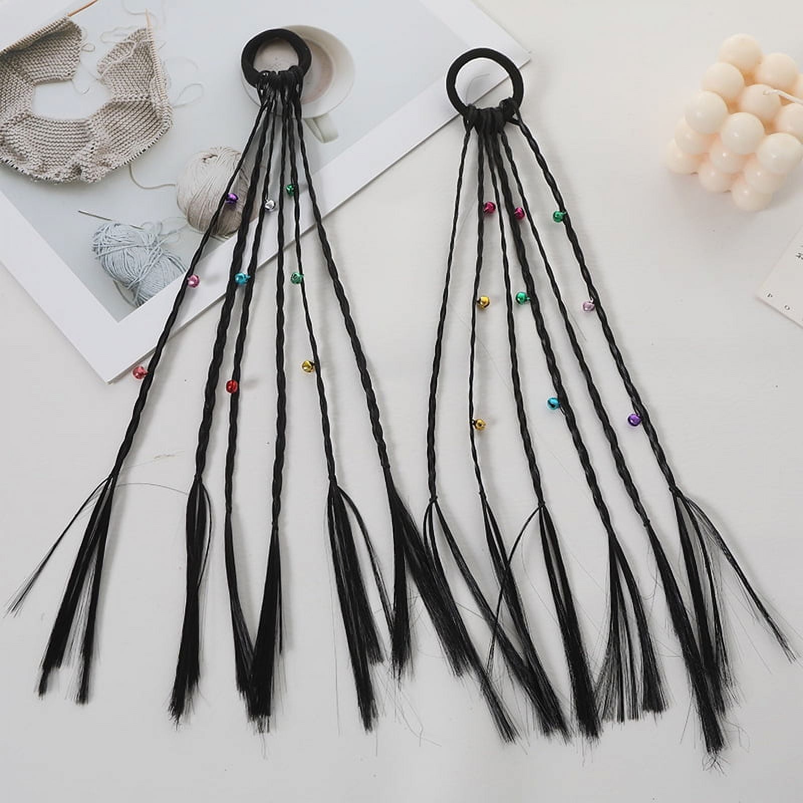 Namzi 2pcs Braids Hair Extensions for Kids Braided Hairpieces with ...