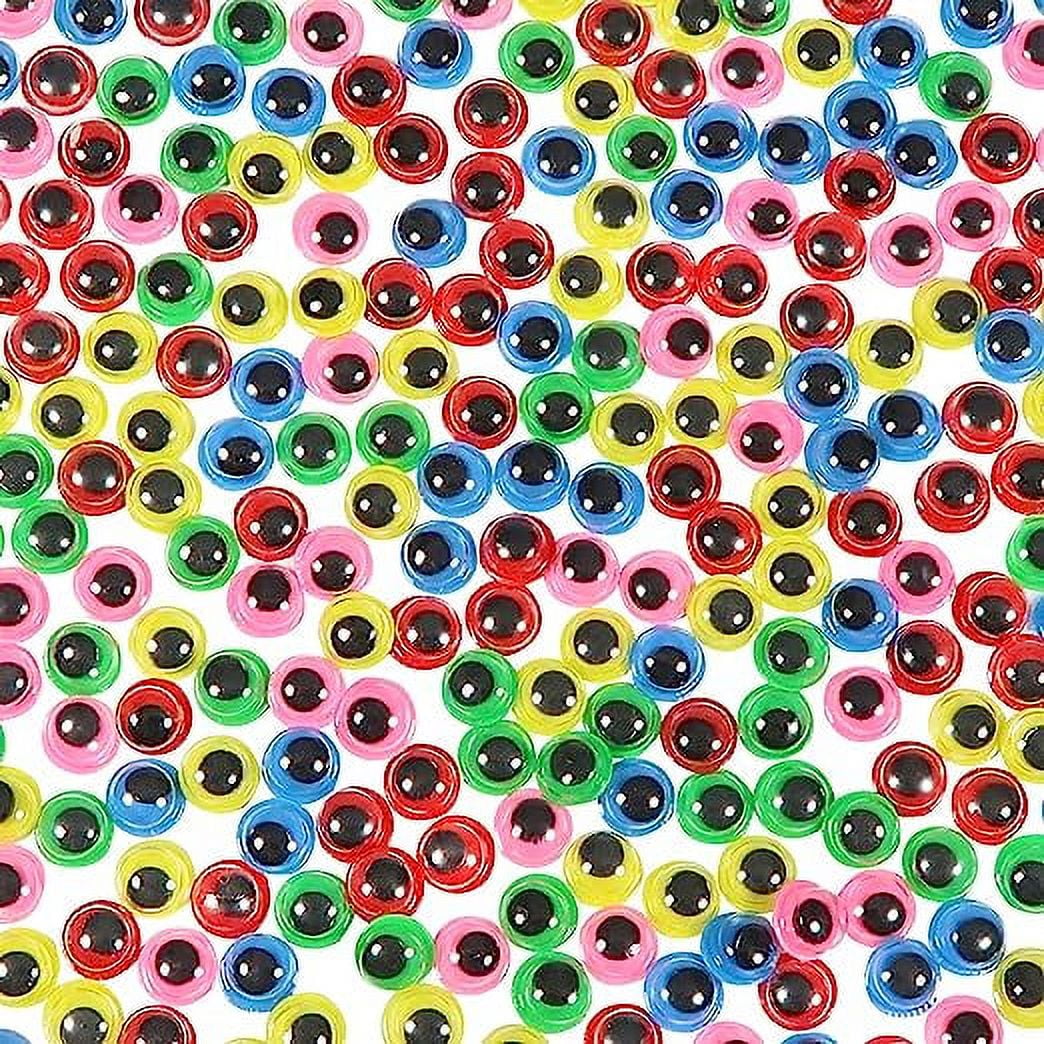 Namzi 300pcs 6mm Multi Colors Wiggle Googly Eyes Self Adhesive Round ...