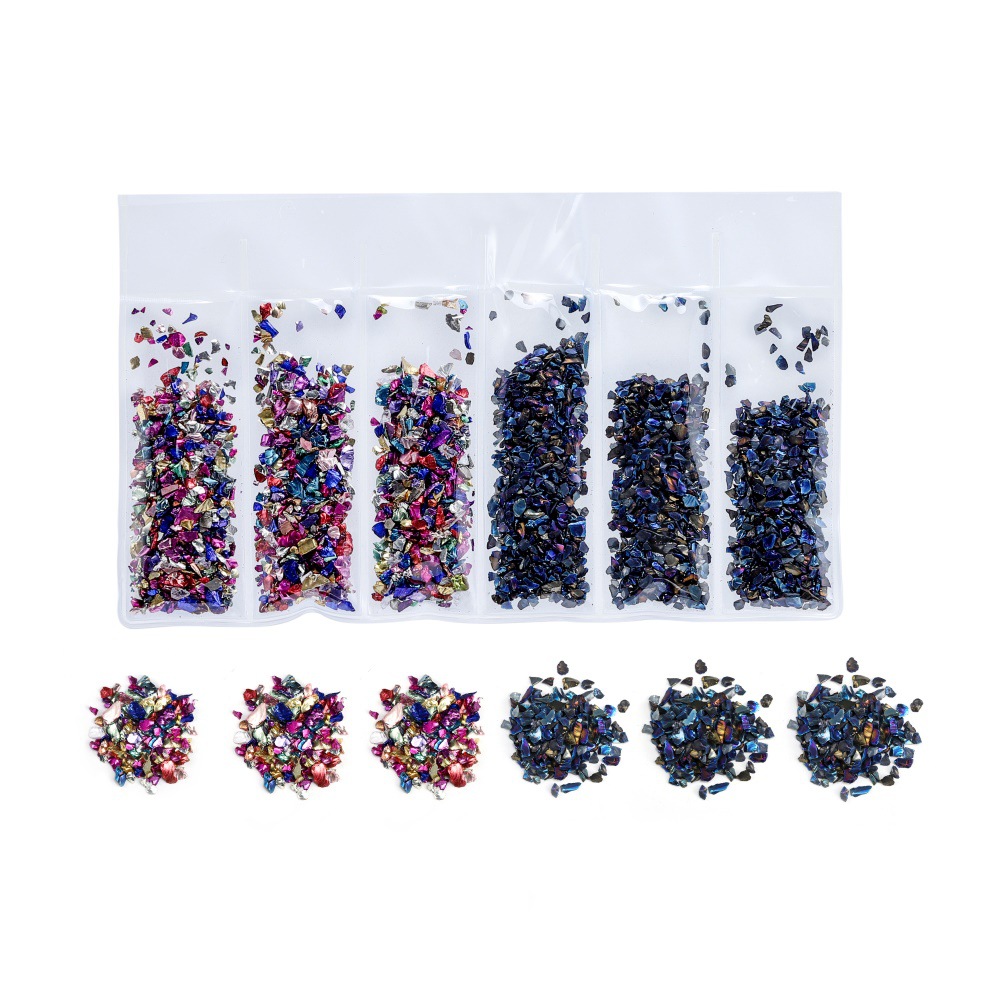 Namzi 30g Multicolor Crushed Glass Chips Crystal Glass Craft Supplies ...