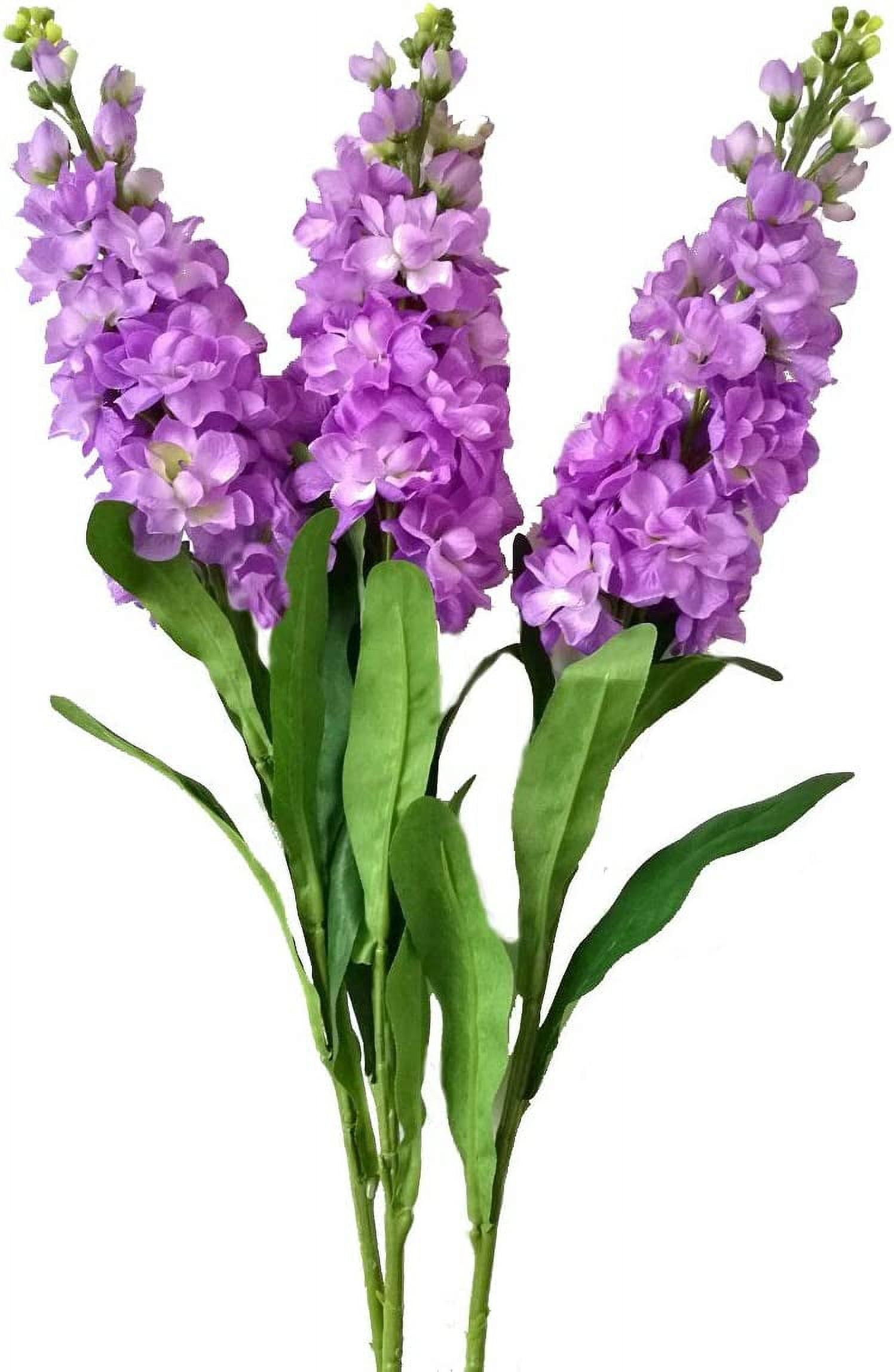 Namzi 32 inch Artificial Hyacinth Delphinium Tall Silk Flowers Branches ...