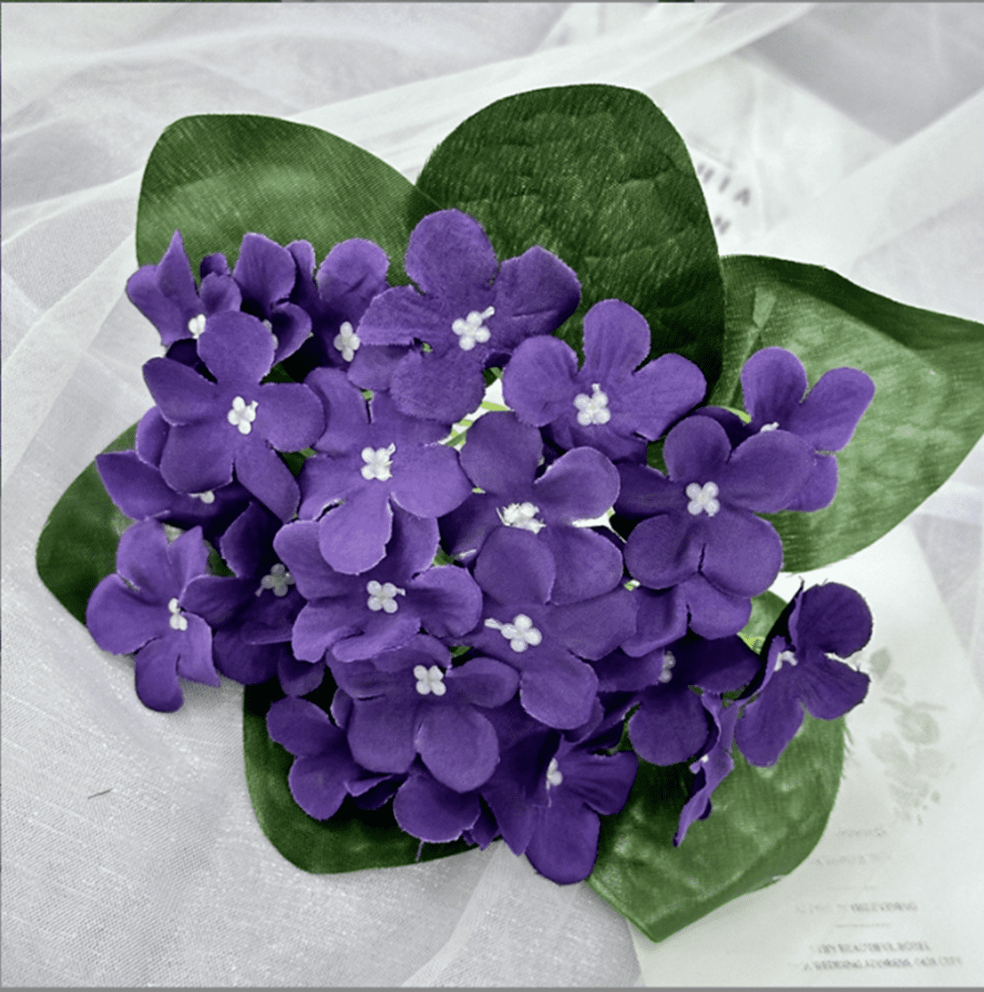 Namzi 3pcs Violet Artificial Flowers, Fake flowers, Flores Artificiales ...