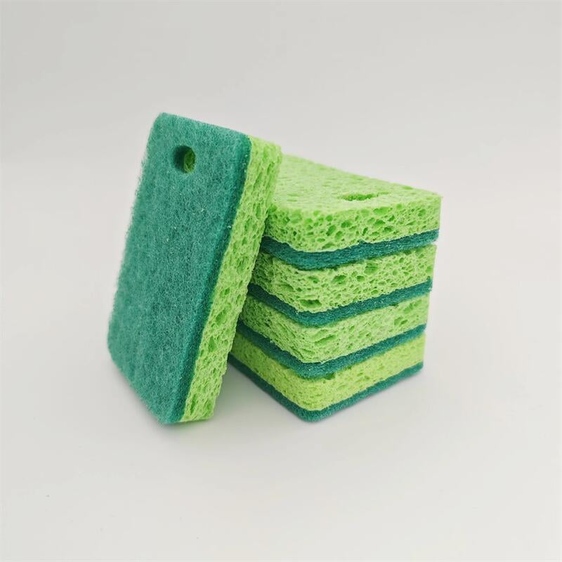 Namzi 5 pieces of green wood pulp cotton kitchen cleaning sponge ...