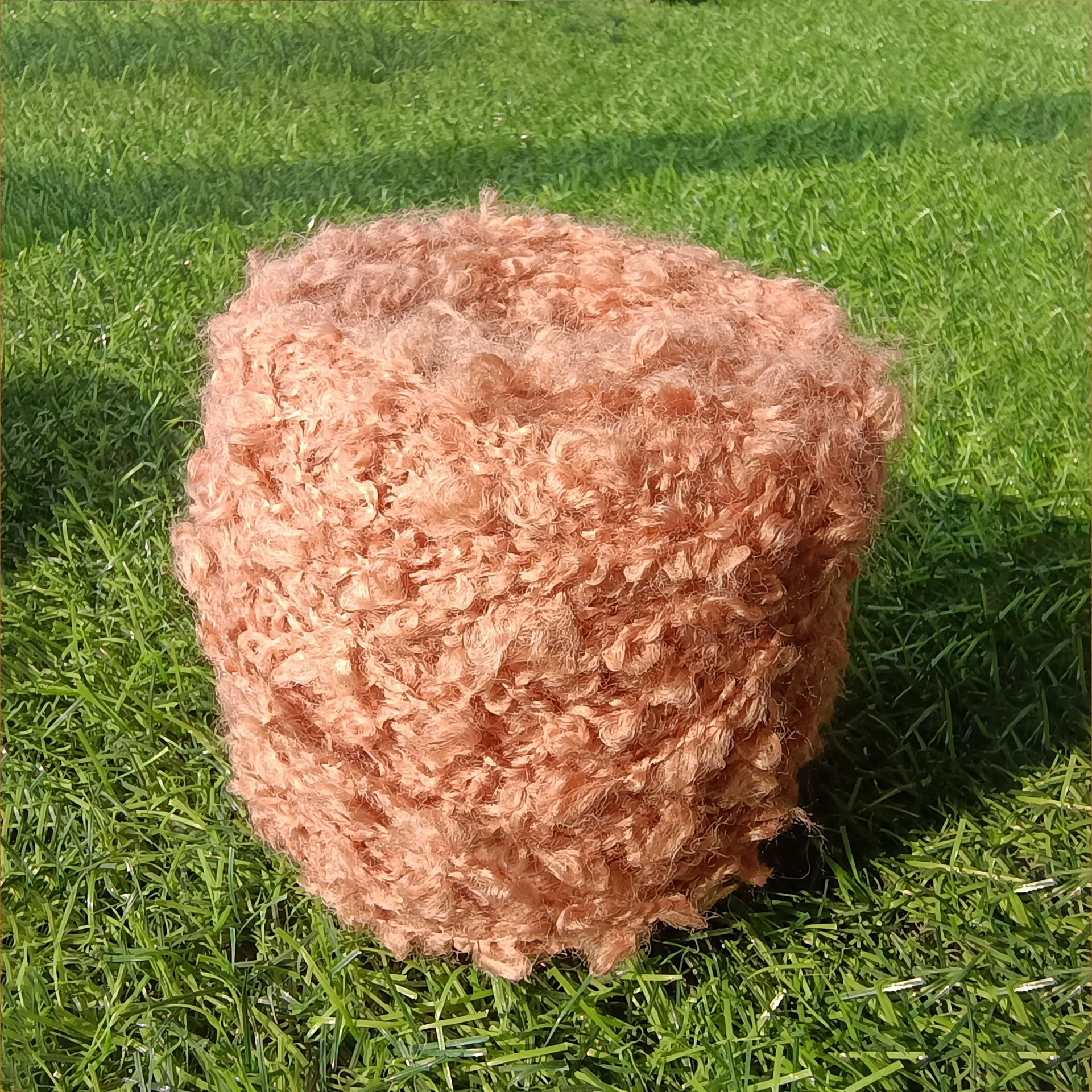 Namzi 50g (Teddy Brown) Soft Plush Wool Acrylic Fancy Loop Yarn for ...