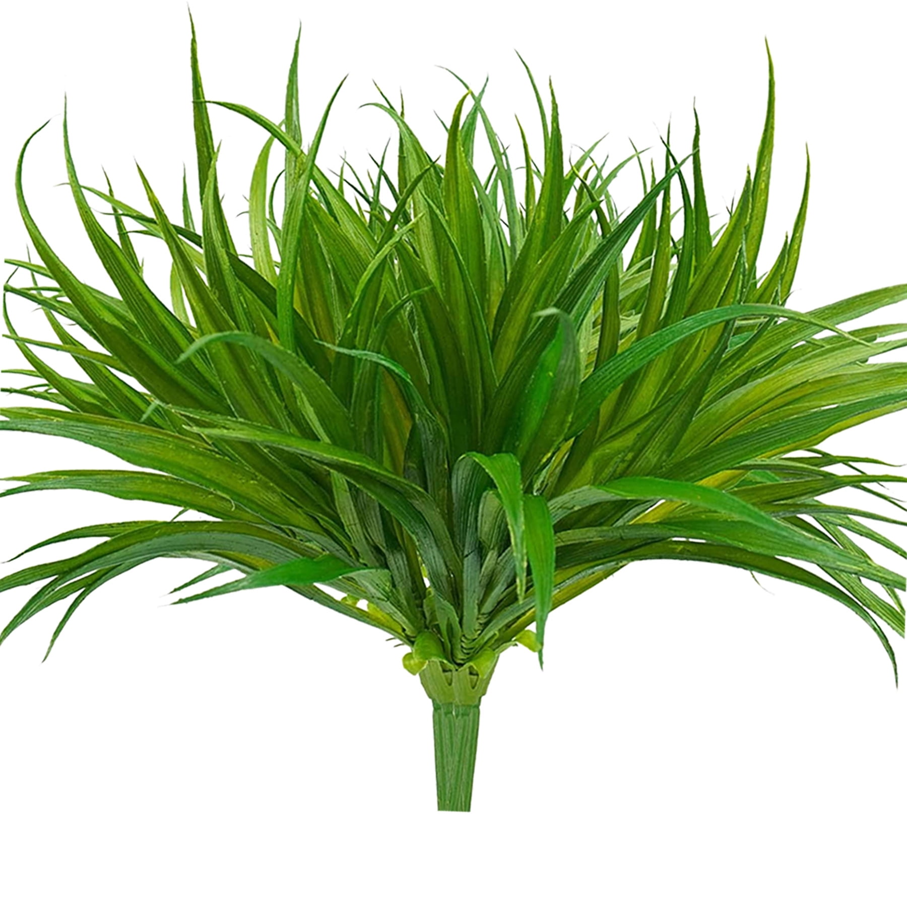 Namzi 6-piece artificial grass fake plants 17.3-inch outdoor plastic plants UV resistant green ...