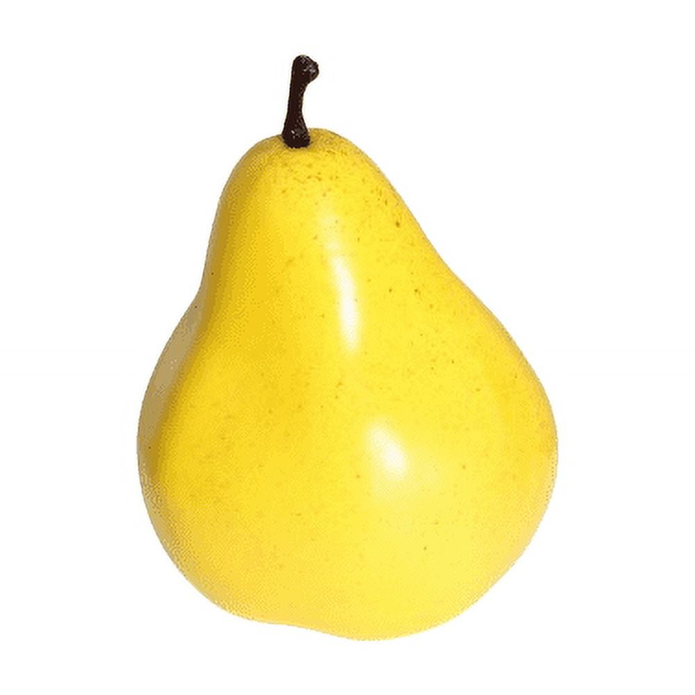 Namzi 6 pieces of fake pears, artificial fruits, bright yellow pears ...