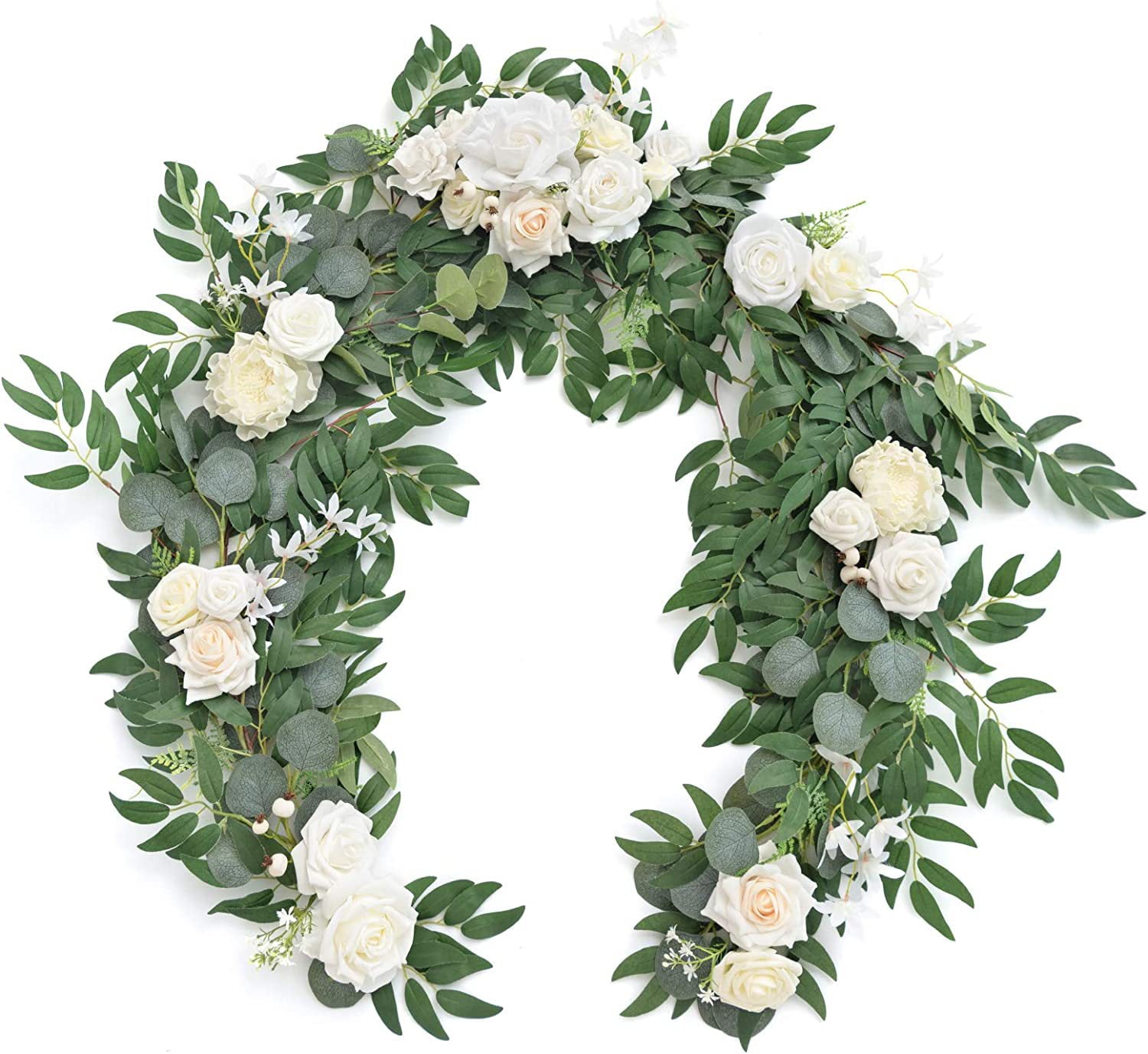 Namzi 6ft Artificial Eucalyptus Garland - 1 Piece Faux Eucalyptus with ...