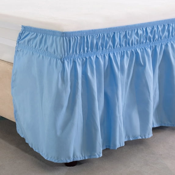 Namzi 78"x80" King Bed Skirt Elastic Dust Ruffle for Easy Installation ...