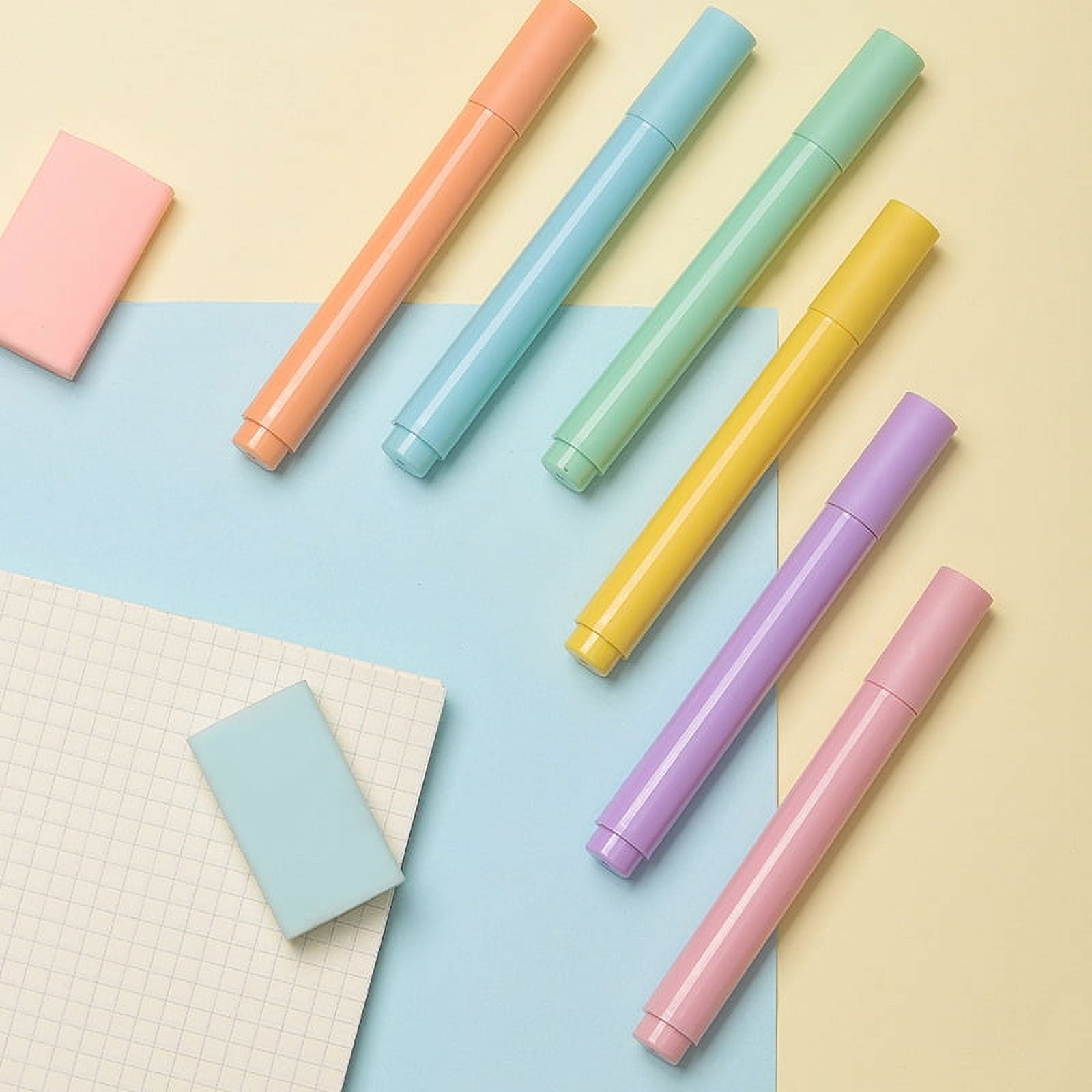 Namzi Aesthetic Highlighters with Assorted Soft Colors, 6pcs Pastel ...